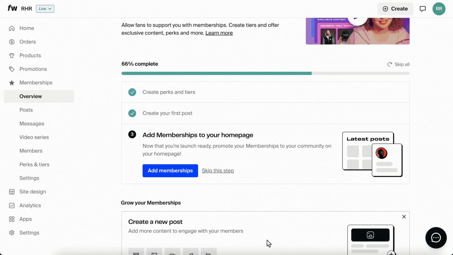 Memberships 💝 Quick Start Guide – Fourthwall